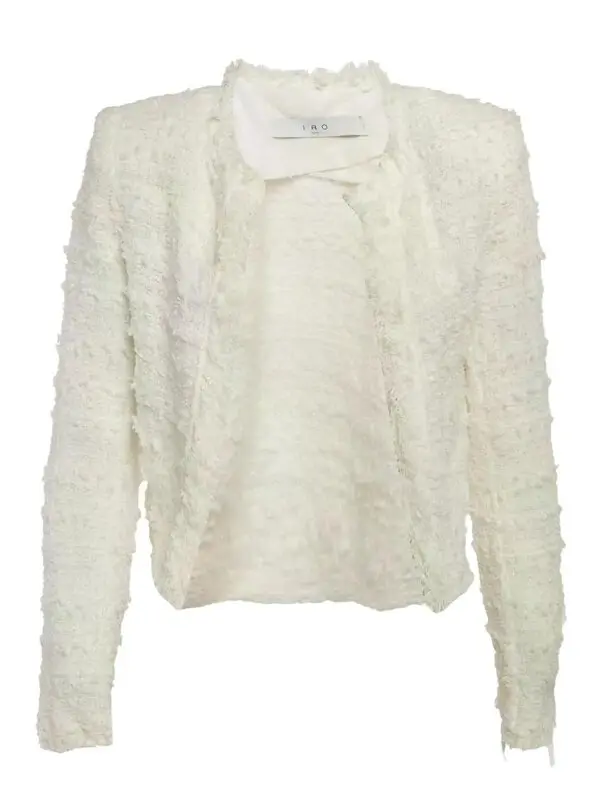 IRO PARIS Textured Open-front Jacket - White