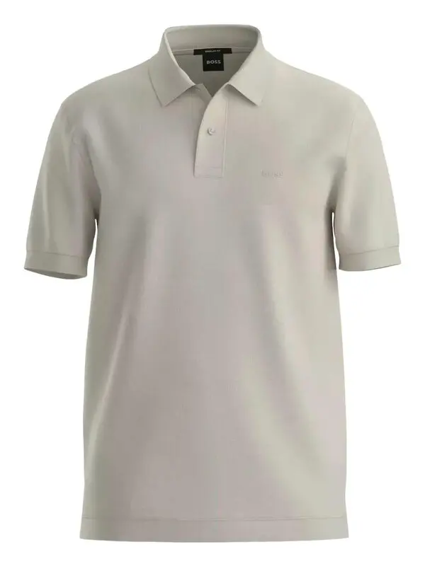 BOSS Contrast-trim Short-sleeve Polo Shirt - Neutrals