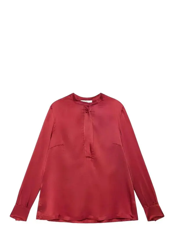 Malìparmi Button-front Long-sleeve Top - Red
