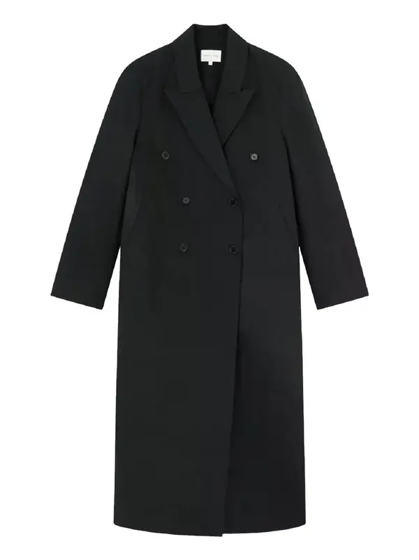 Loulou De Saison Temo Lapel Double-breasted Coat - Black