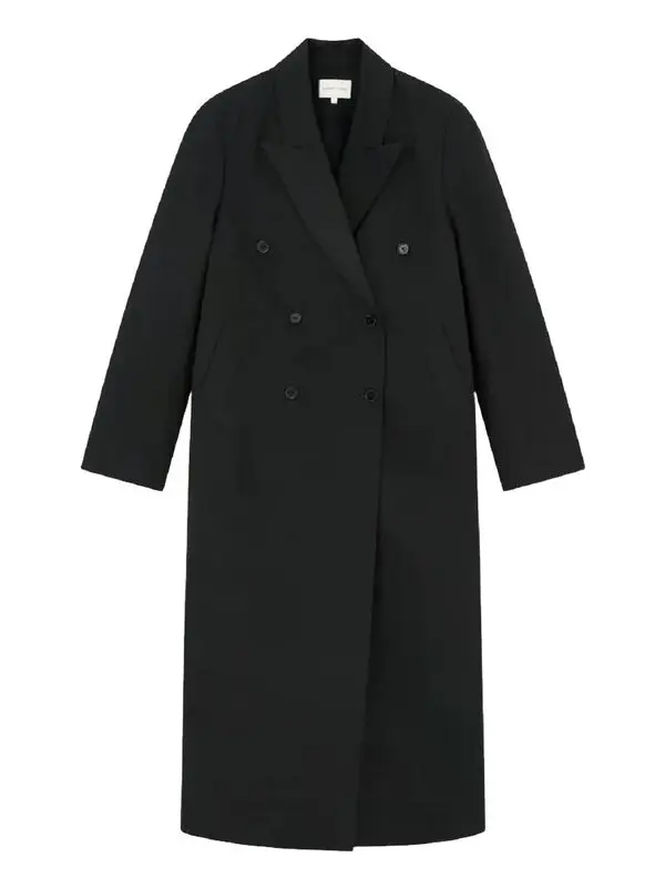 Loulou De Saison Temo Lapel Double-breasted Coat - Black