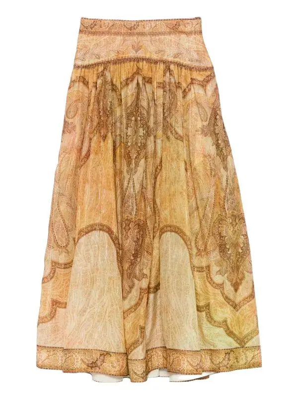 Zimmermann Wanderlust Maxi Skirt - Yellow