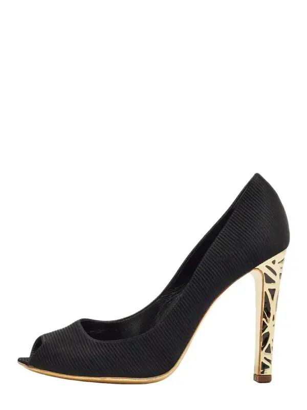 SERGIO ROSSI VINTAGE Peep-toe Pumps - Black