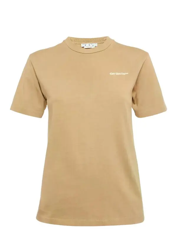 Off-White Logo-embroidered T-shirt - Neutrals