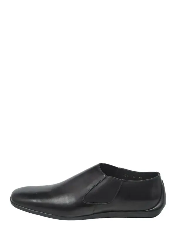 Prada Leather Slip-on Loafers - Black