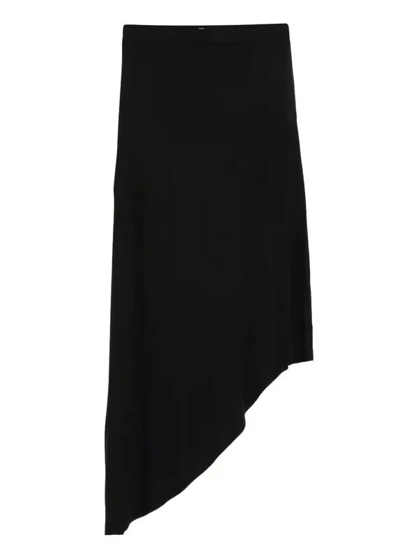 THE FRANKIE SHOP Kitty Sheer Asymmetric Skirt - Black