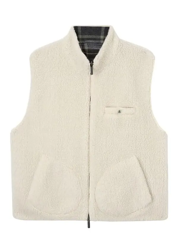 GOD'S TRUE CASHMERE Reversible Cashmere And Shearling Vest - Emerald