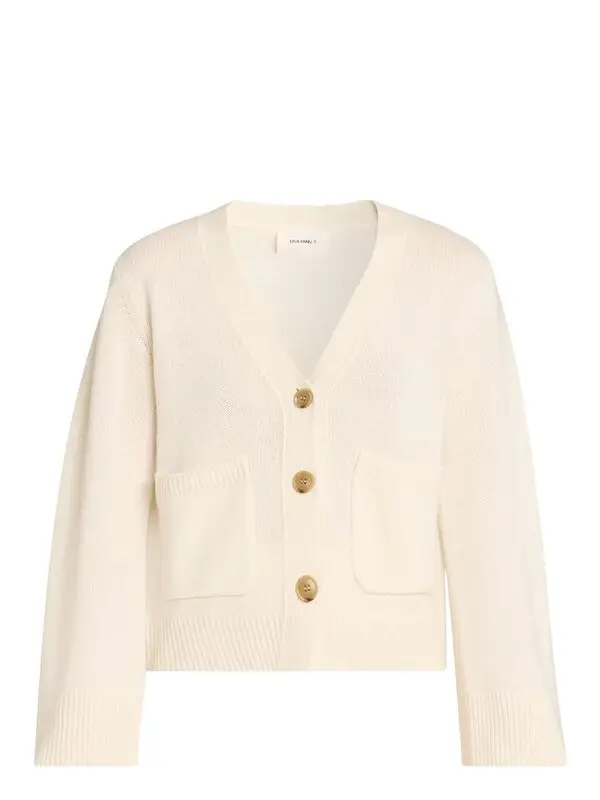 LISA YANG Danni Cashmere V-neck Cardigan - Cream
