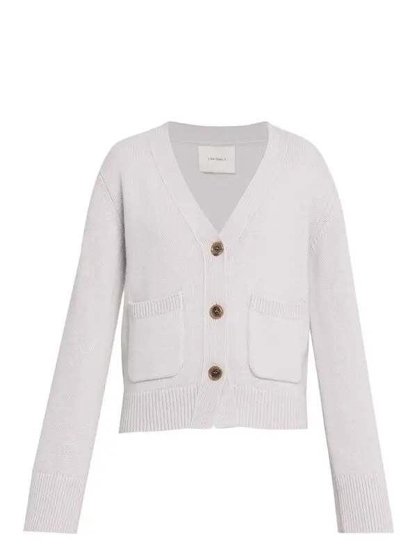 LISA YANG Danni Cashmere V-neck Cardigan - Seashell