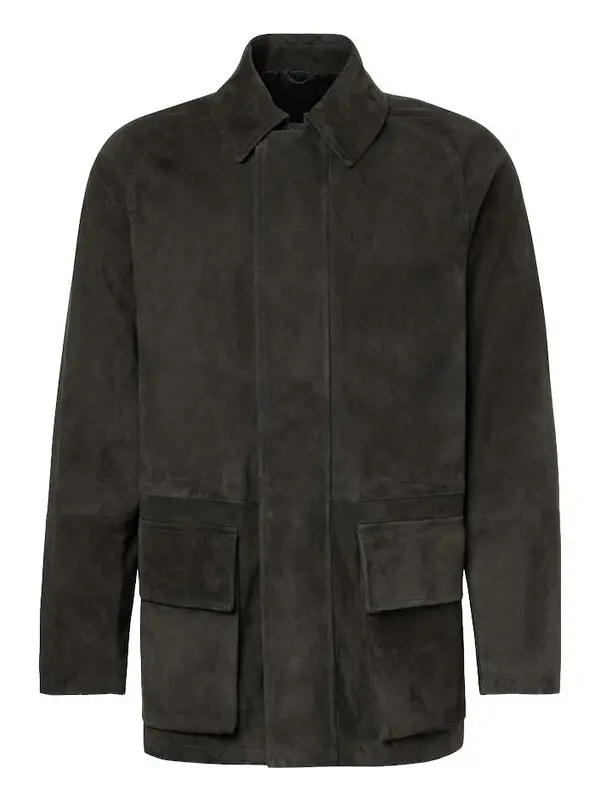 SAMAN AMEL City Suede Jacket - Grey