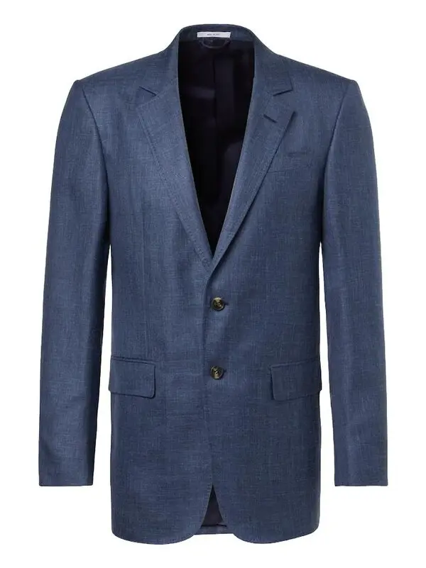 Gabriela Hearst Wool, Silk, And Linen Blazer - Blue