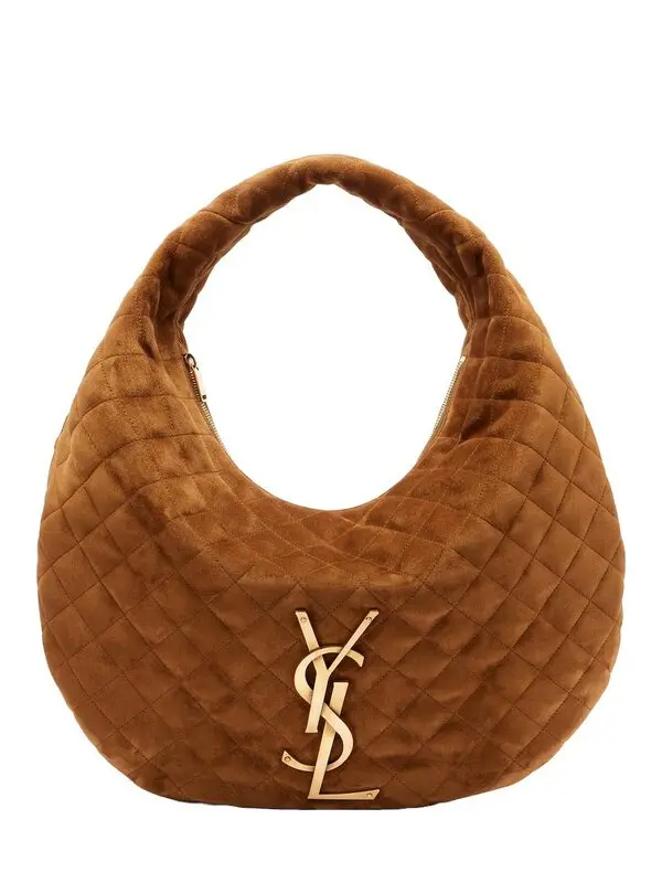 Saint Laurent Icare Medium Quilted Shoulder Bag - Brown