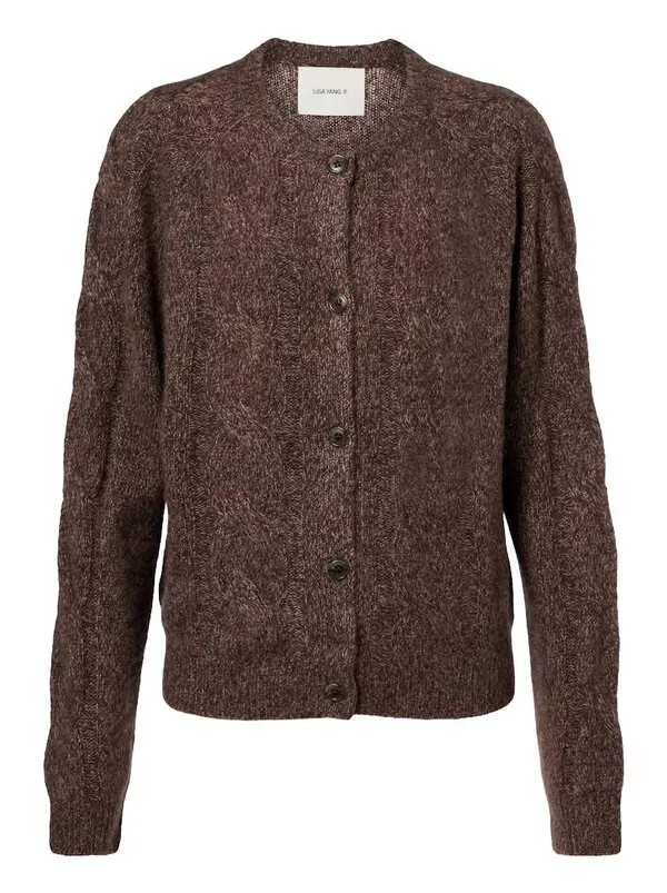 LISA YANG Gwyneth Cashmere And Silk Cardigan - Brown