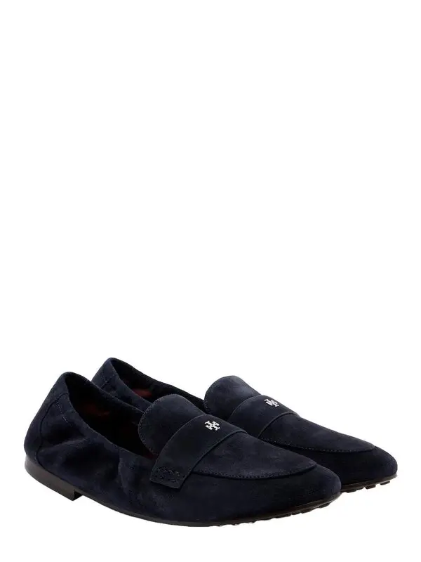 Tory Burch Logo Suede Loafers - Blue