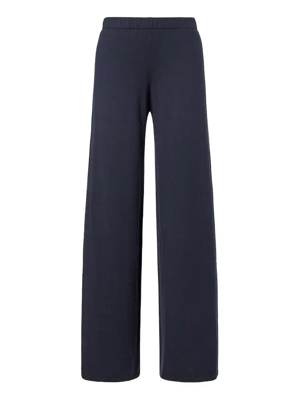 LISA YANG Aina Cotton And Cashmere Wide-leg Pants - Blue