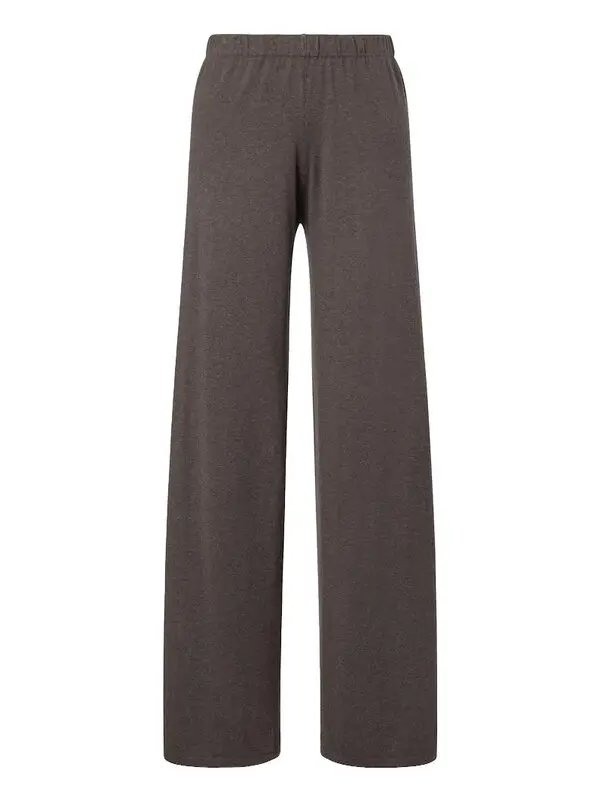 LISA YANG Aina Cotton And Cashmere Wide-leg Pants - Brown