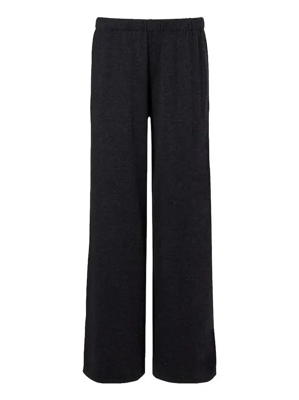 LISA YANG Aina Cotton And Cashmere Wide-leg Pants - Grey