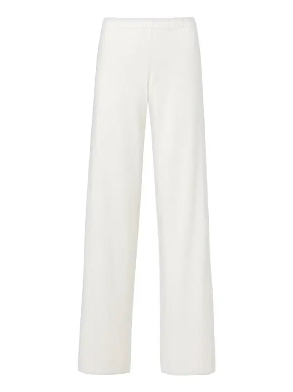 LISA YANG Cotton And Cashmere Wide-leg Pants - Grey