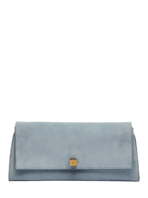 Khaite Audrey Suede Clutch - Blue