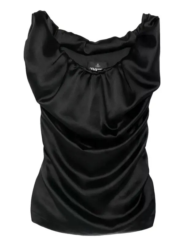 VIVIENNE WESTWOOD Ginnie Draped Top - Black