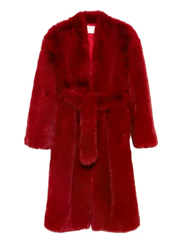 THE FRANKIE SHOP Destiny Padded Faux-fur Coat - Red