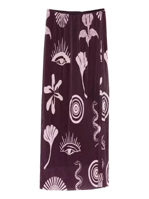 CALA DE LA CRUZ High-waist Maxi Skirt - Purple