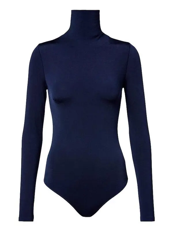 Wolford Colorado Turtleneck Bodysuit - Blue