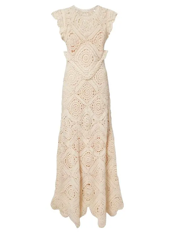 Ulla Johnson Annalisa Crochet Maxi Dress - White