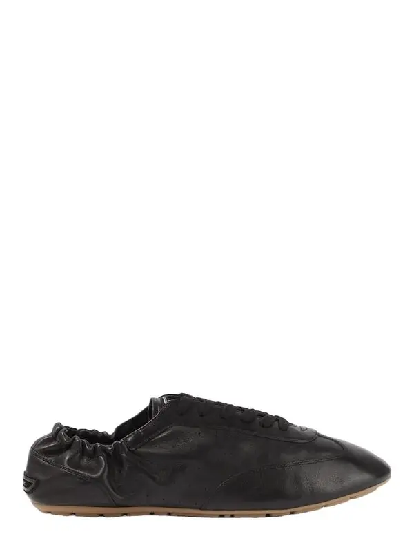 Saint Laurent Lewis Leather Sneakers - Black