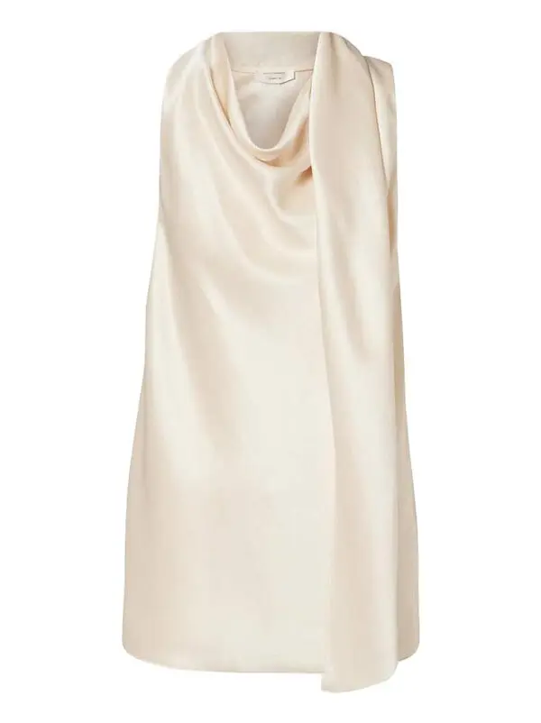 Vince Scarf-detailed Satin Top - White