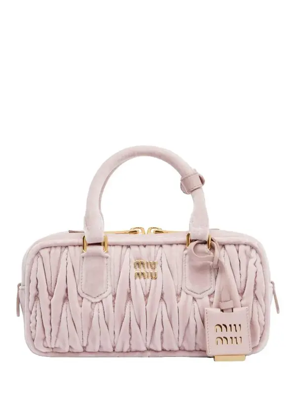 Miu Miu Arcadie Small Suede Top-handle Bag - Pink