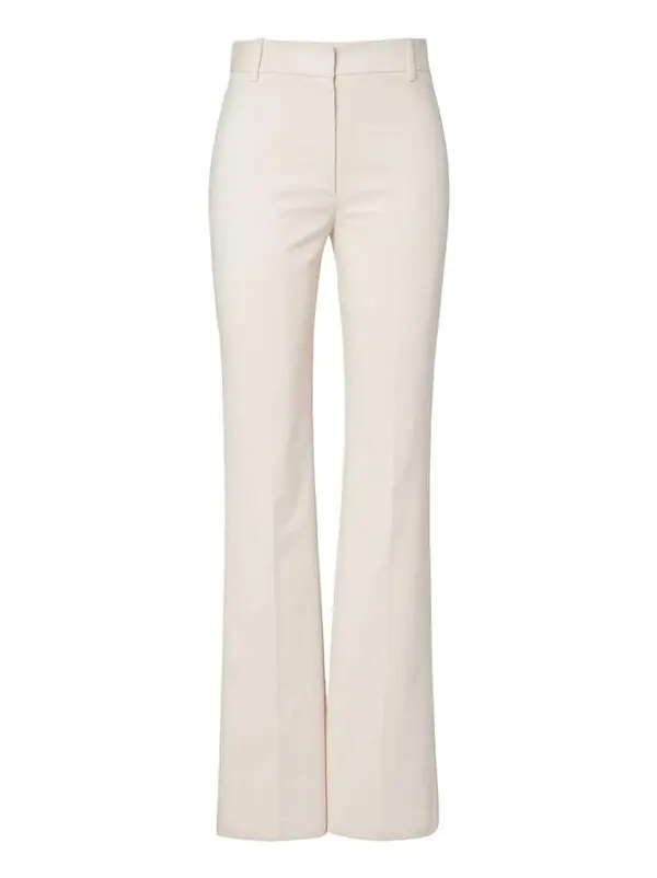NILI LOTAN Corette Cotton Corduroy Straight Pants - White