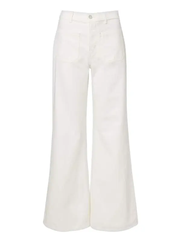 NILI LOTAN Florence High-rise Flared Jeans - White