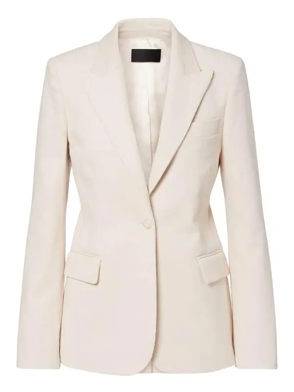 NILI LOTAN Marshal Cotton Corduroy Blazer - White