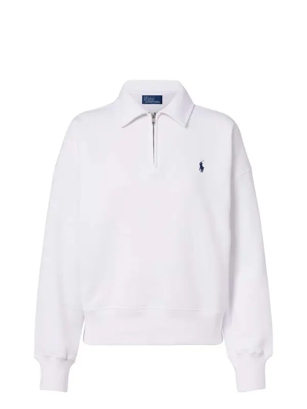 Polo Ralph Lauren Cotton-blend Jersey Sweatshirt - White