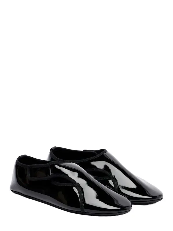 Alaïa Criss Cross Ballet Flats - Black