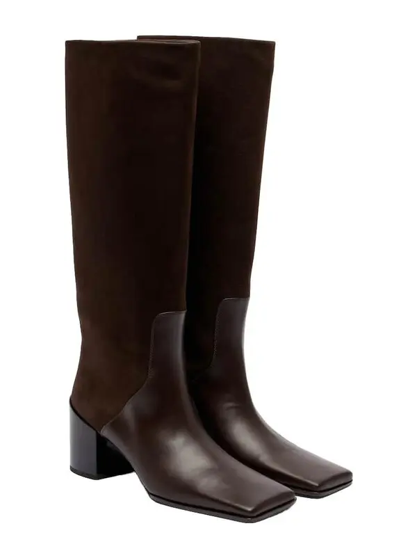 Alaïa 55 Leather Knee-high Boots - Brown