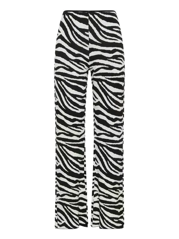 Malìparmi Zebra-print Straight Trousers - Black