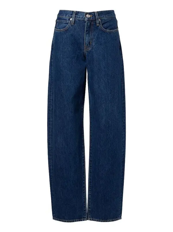 SLVRLAKE Tess Long Low-rise Barrel-leg Jeans - Blue