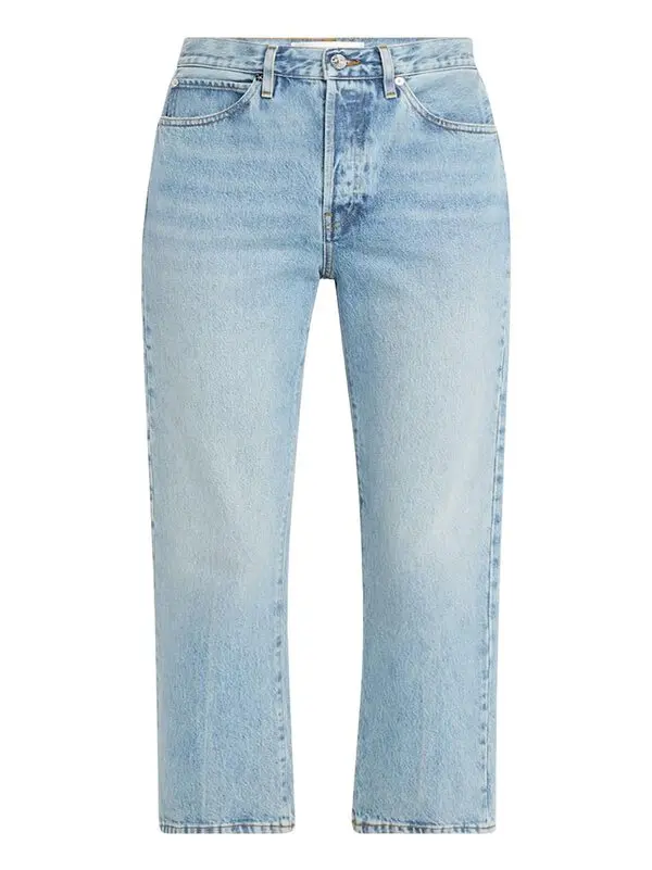 FRAME The Vertical Crop Jeans - Mdblue