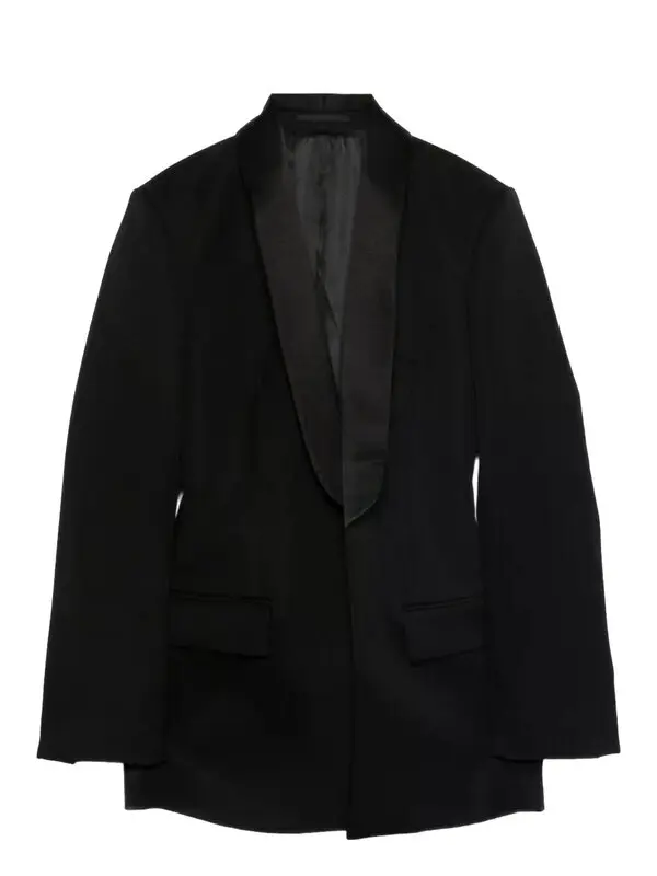 Wardrobe.NYC Shawl-lapel Blazer - Black