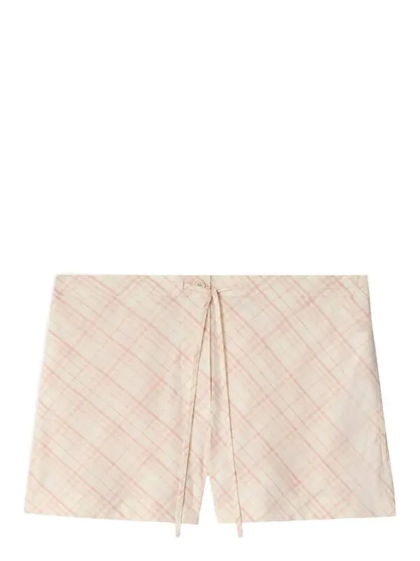 Burberry Check Pajama Shorts - Dusky Rose Ip Check