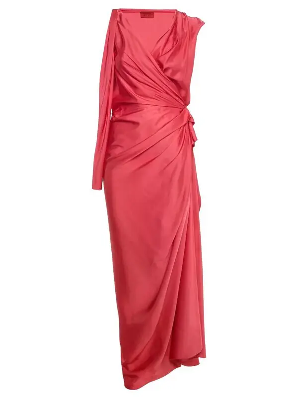 LANVIN Draping Wrap Maxi Dress - Red