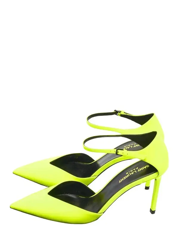 Saint Laurent Anja Patent-leather Pumps - Yellow