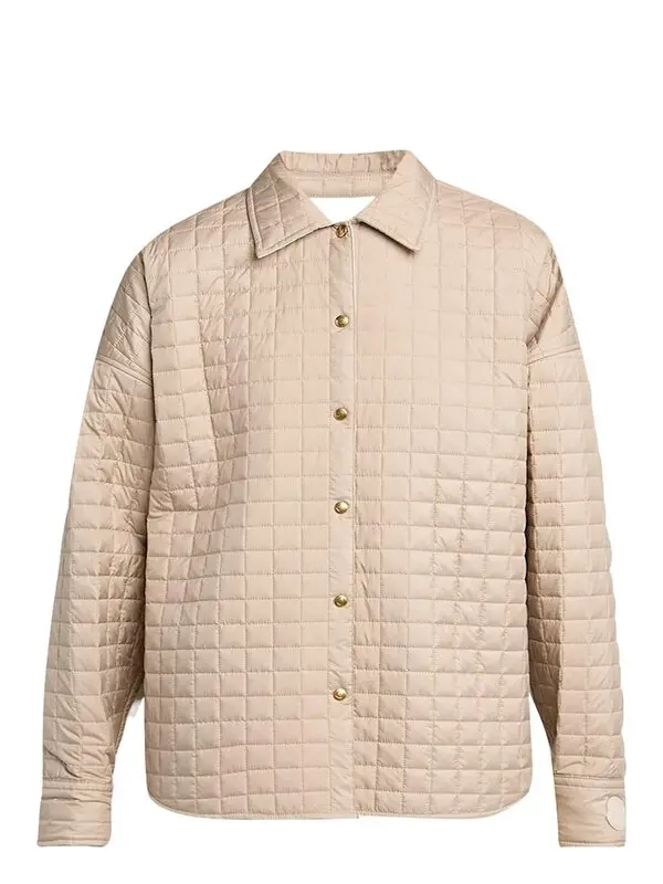 Moncler Reversible Quilted Shirt Jacket - Medium Beige