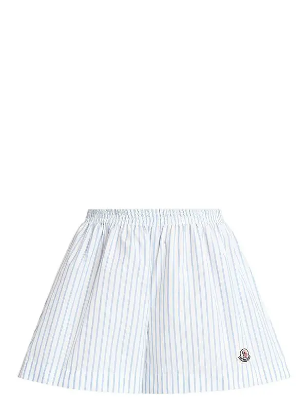 Moncler Stripe Pull-on Boxer Shorts - White