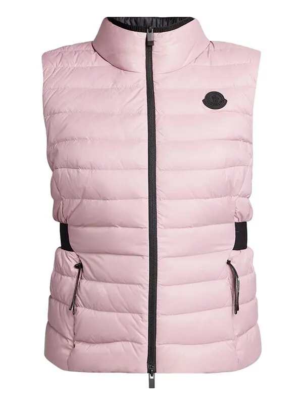 Moncler Valmarie Slim Down Puffer Vest - Dark Pink