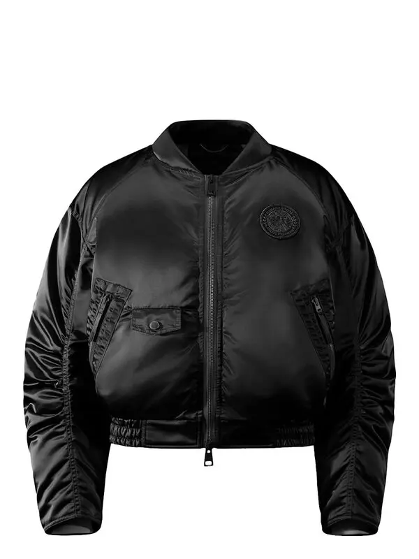 Canada Goose Jade Down Satin Bomber Jacket - Black