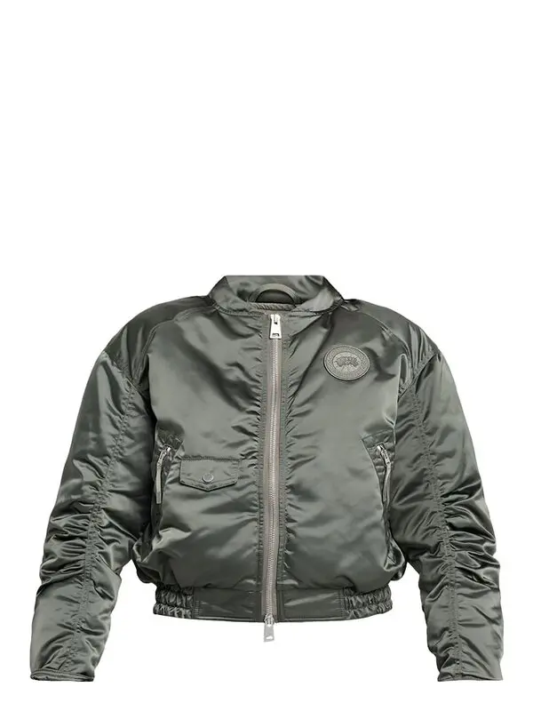 Canada Goose Jade Down Satin Bomber Jacket - Sagebrush