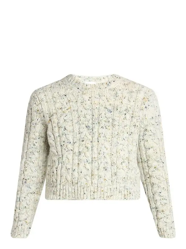 Moncler Cable-knit Crewneck Sweater - White